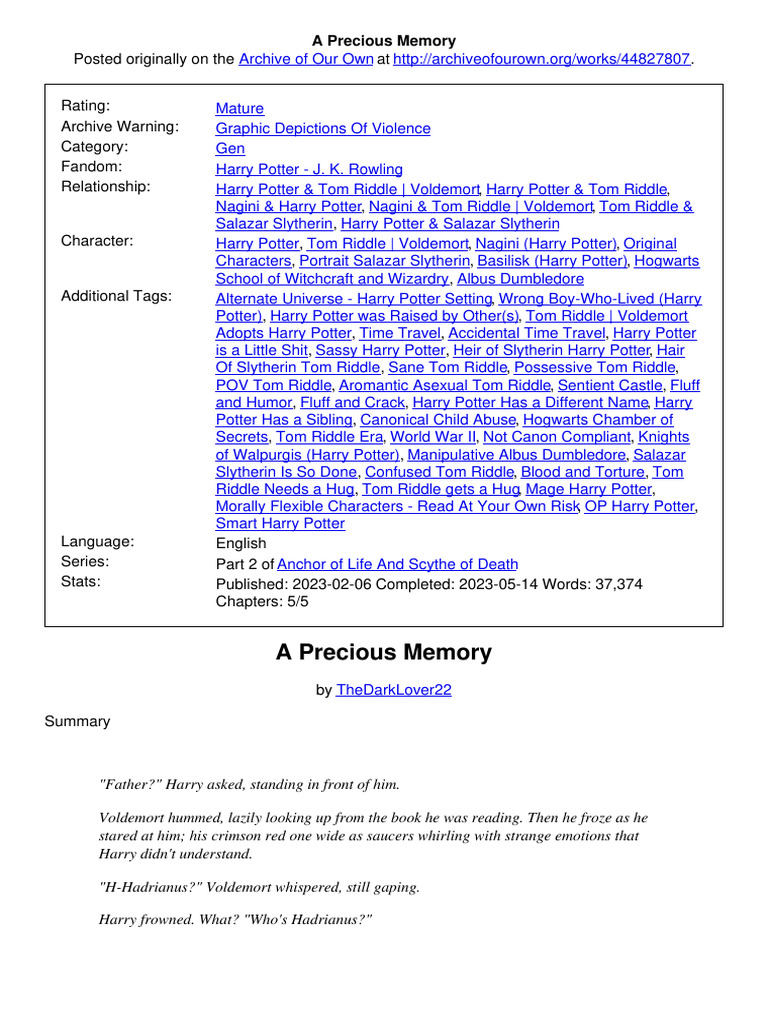 A Precious Memory | PDF