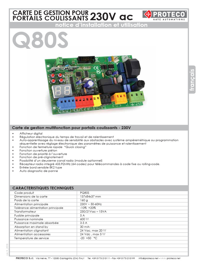 Manule Moteur Proteco | PDF
