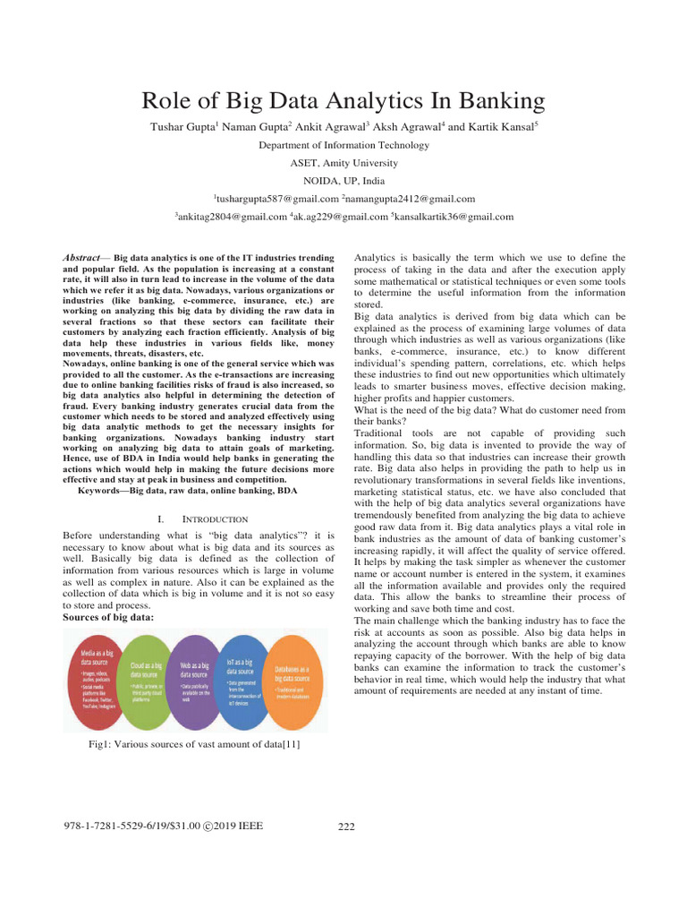 Role of Big Data Analytics in Banking | PDF | Analytics | Big Data