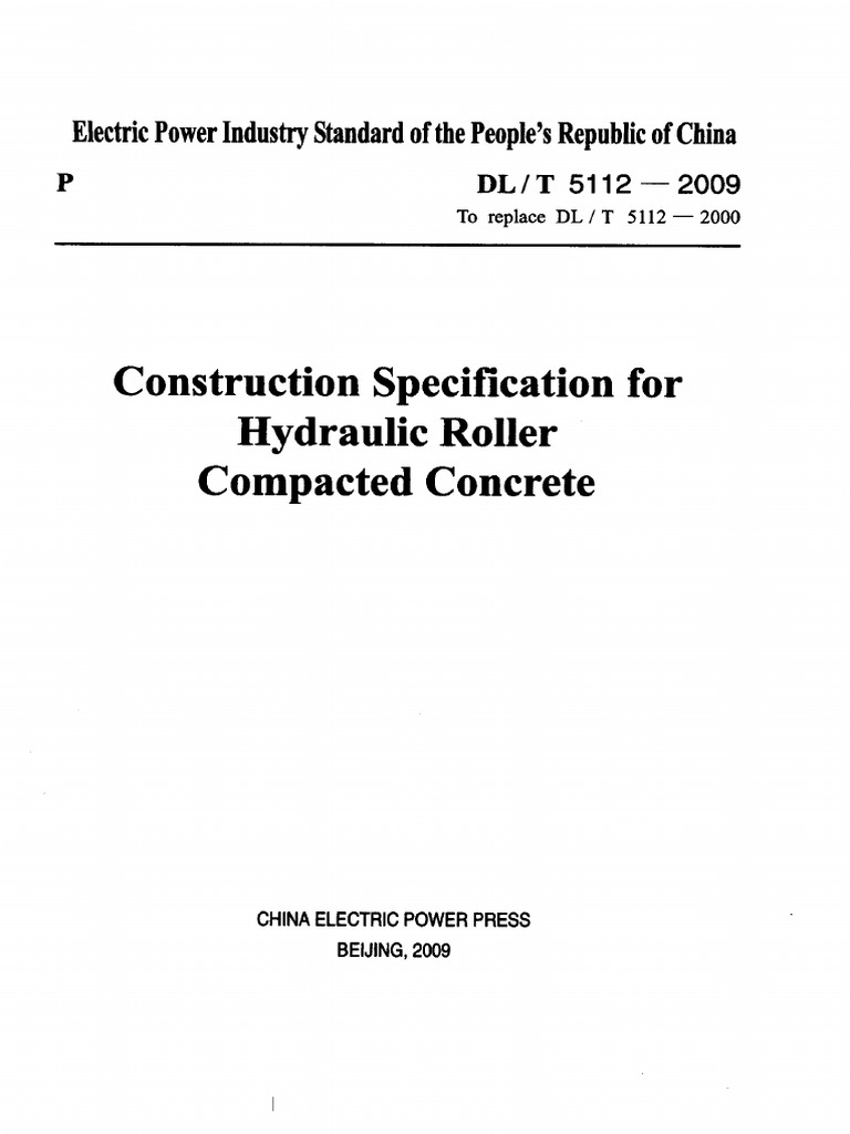 Design For Construction Haydraulic Roller Roller Compacted Bitumions Concrete DLT 5112-2009 | PDF
