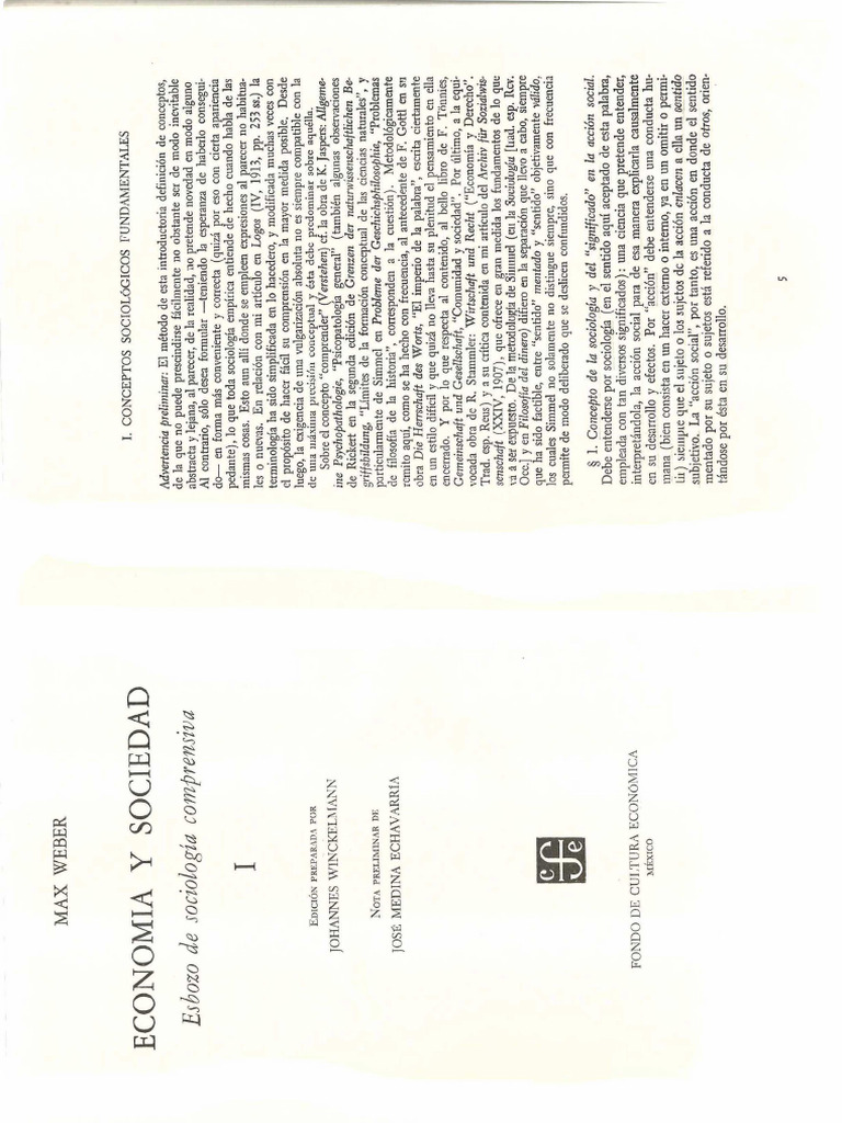 Max Weber. Economía y Sociedad. | PDF