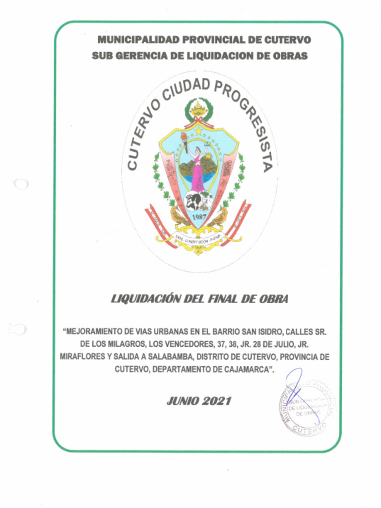 Informe Final de Obra | PDF