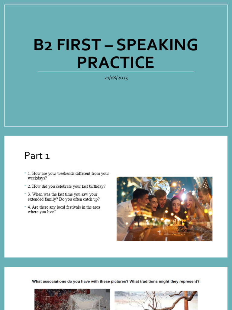 B2 First - Speaking Practice 11.08 | PDF | Career & Growth