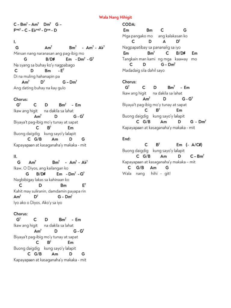 Wala Nang Hihigit | PDF