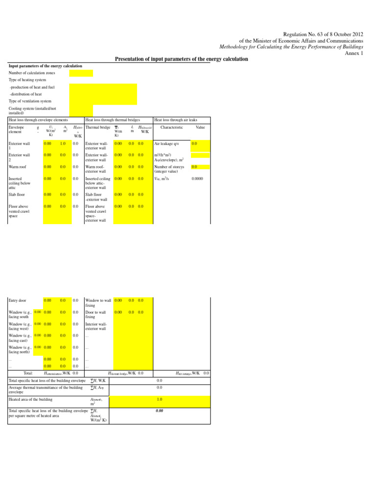 Building Energy Calculation Guide | PDF | Wall | Heat Transfer