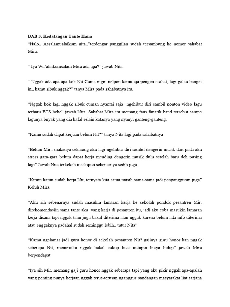 Naskah Novel Bab 3 | PDF