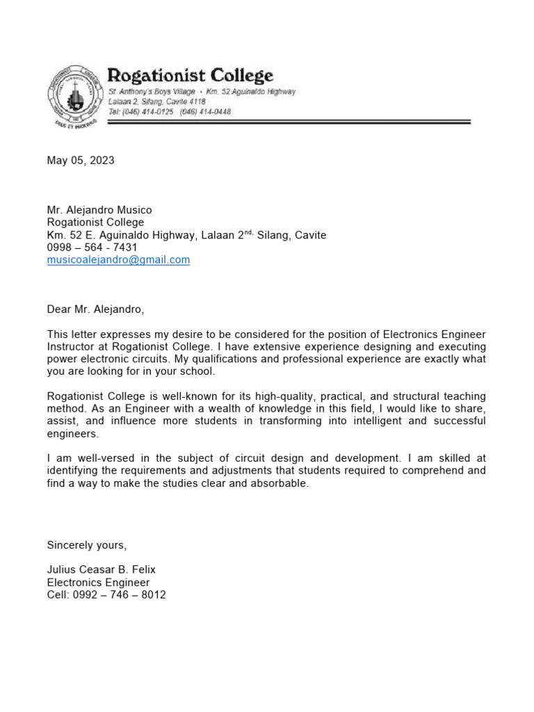 BUSINESS LETTER SAMPLE | PDF