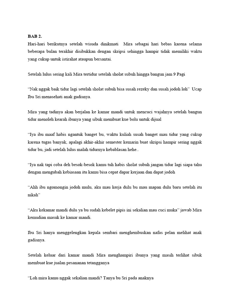 Naskah Novel Bab 2 | PDF | Kesehatan Holistik