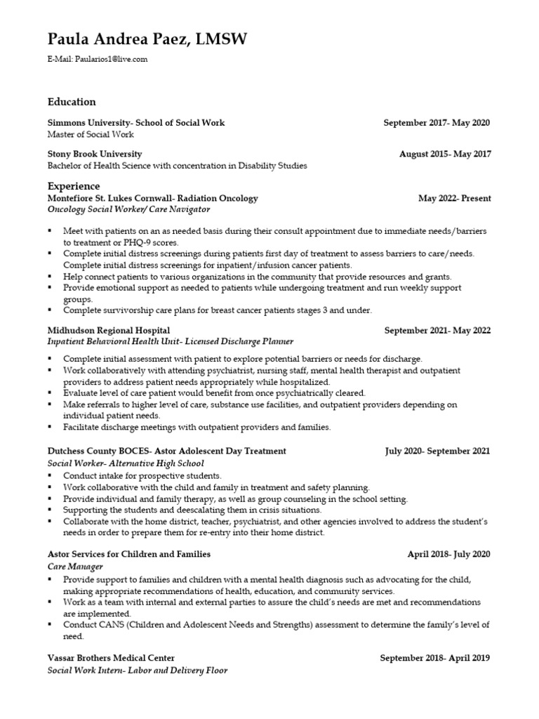 Paula Paez Resume E-Portfolio | PDF