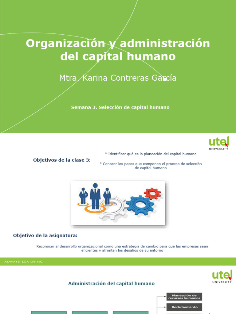 Semana 3. Organización y Admon Del Capital Humano | PDF