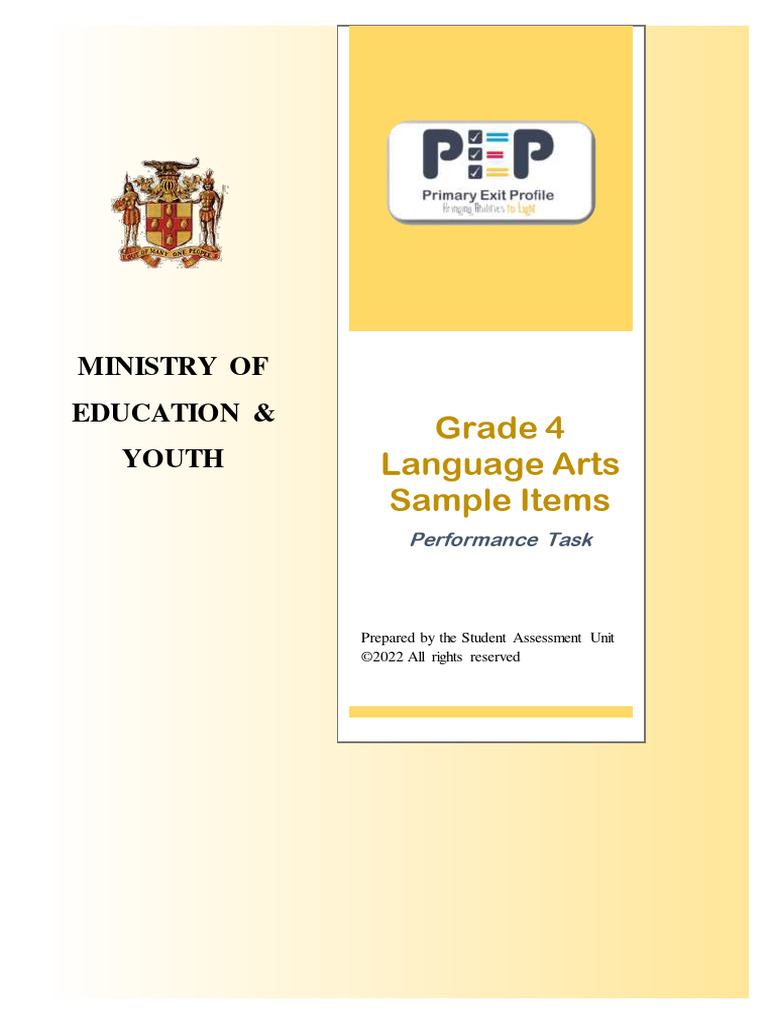 Grade 4 Language Arts Performance Task | PDF | Computers