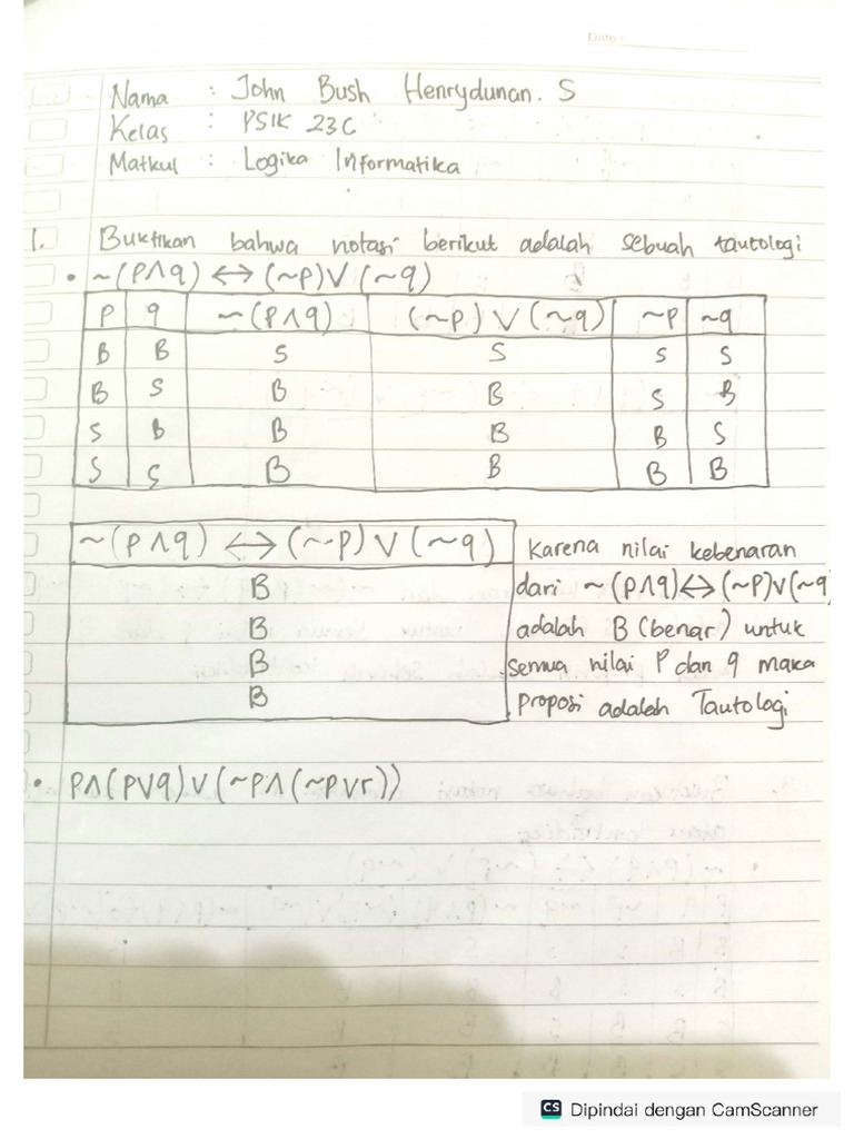 Logika Informatika John Bush | PDF