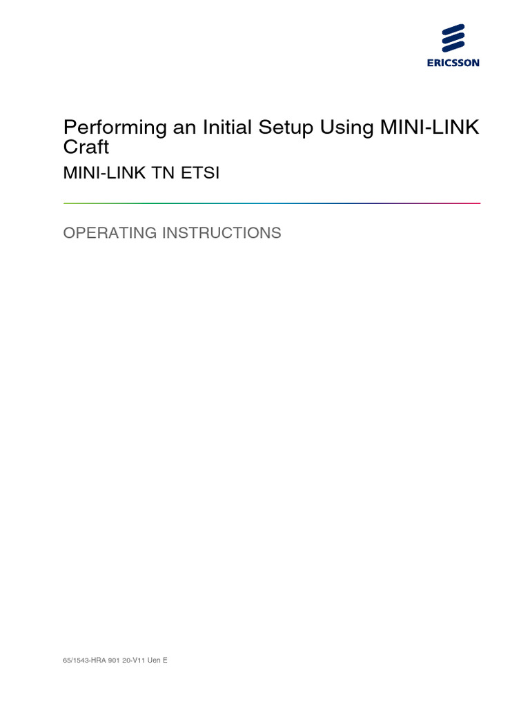 Mini-Link Craft Basic Setup | PDF | Software | Computing