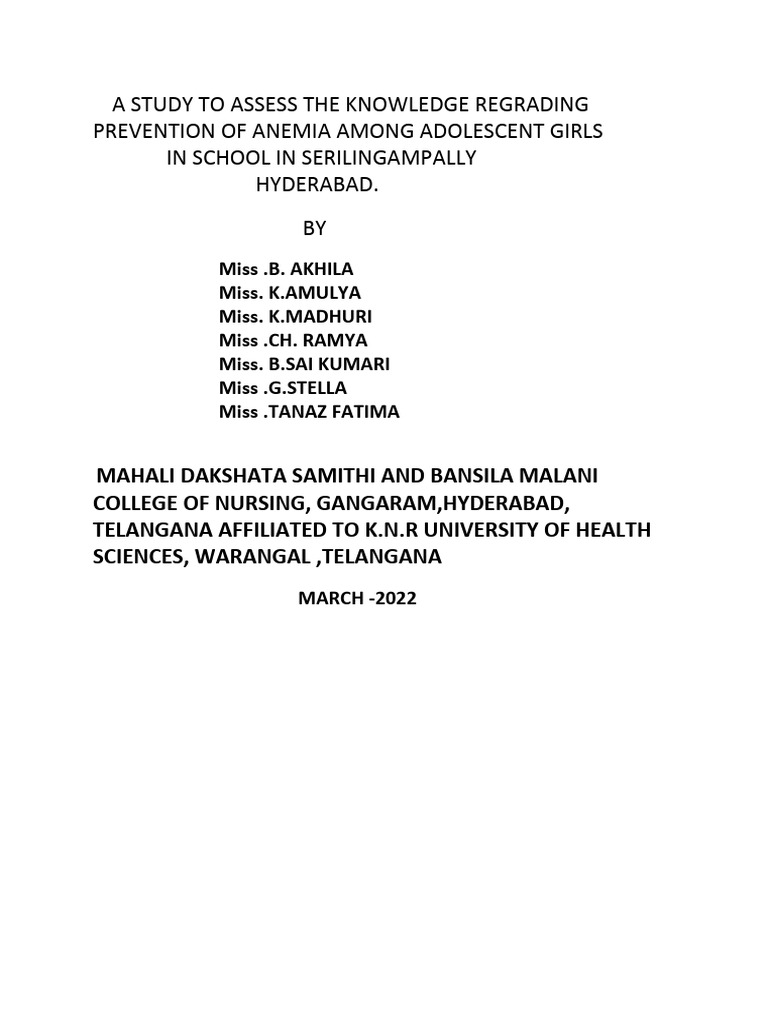 Akhila Project Work | PDF | Survey Methodology | Sampling (Statistics)