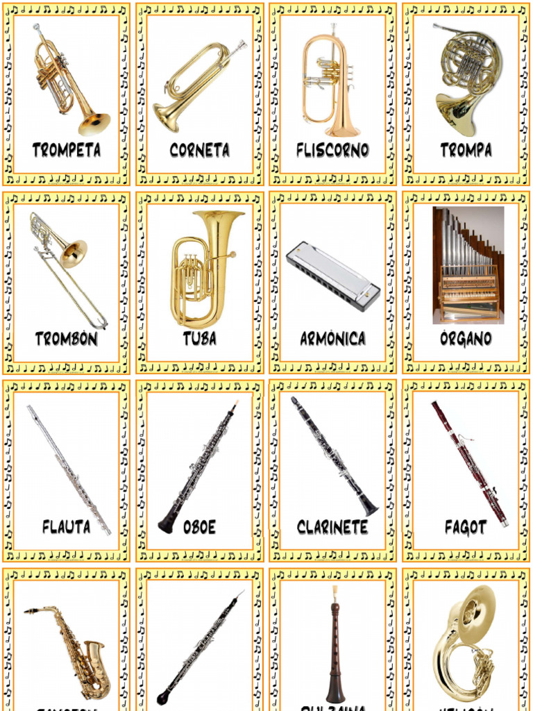 Láminas Instrumentos VIENTO 8 | PDF