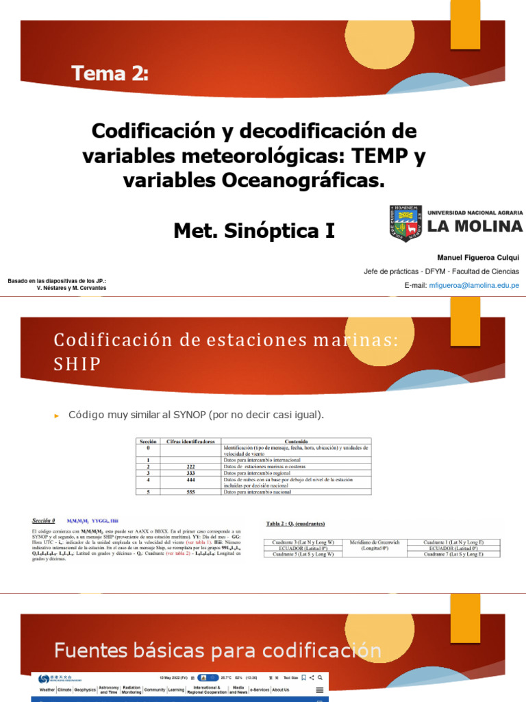 Practica - 2 - Codificacion y Decodificacion de Variables Meteorologicas TEMP y Decodificacion ...