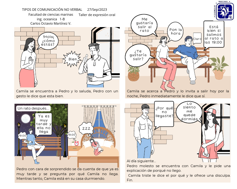 Historieta Tipos de Comunicación No Verbal | PDF