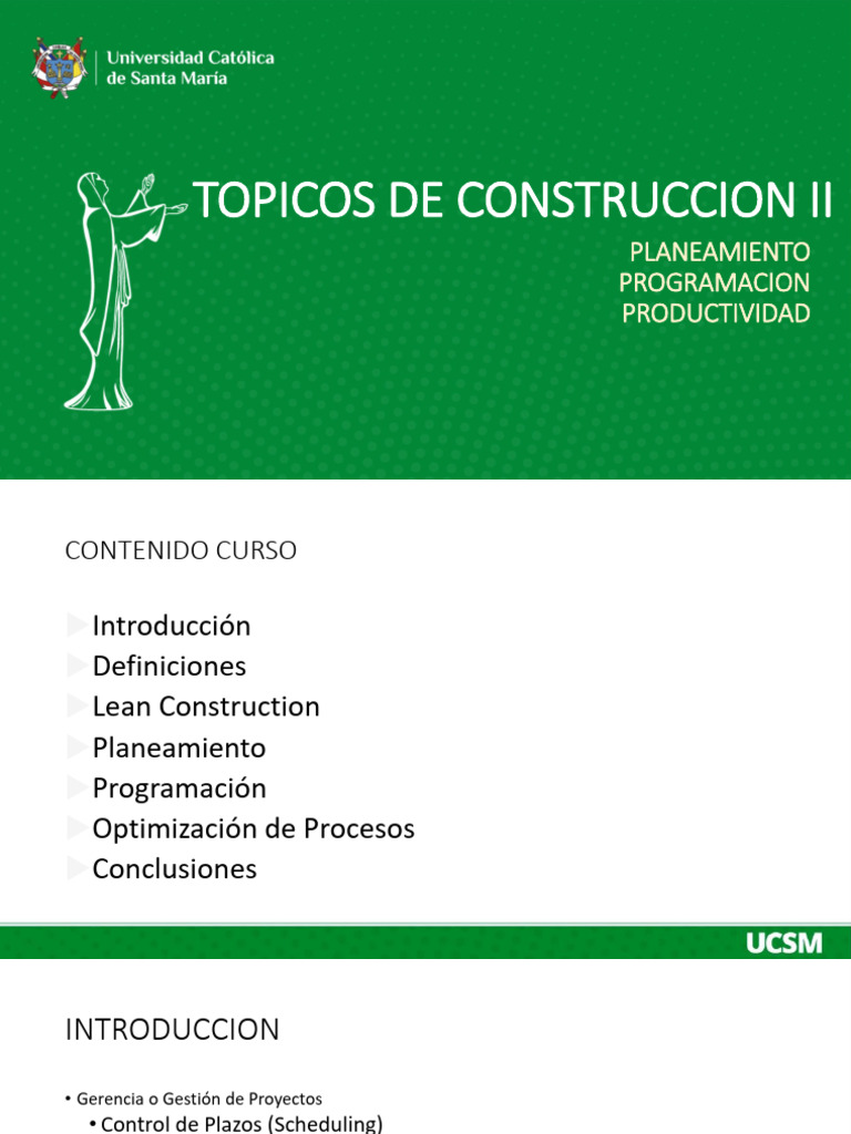 Topicos de Construccion Ii | Descargar gratis PDF | Diseño | Planificación