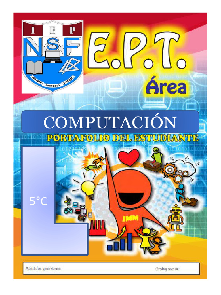 caratula de portafolio del estudiante 5°C | PDF