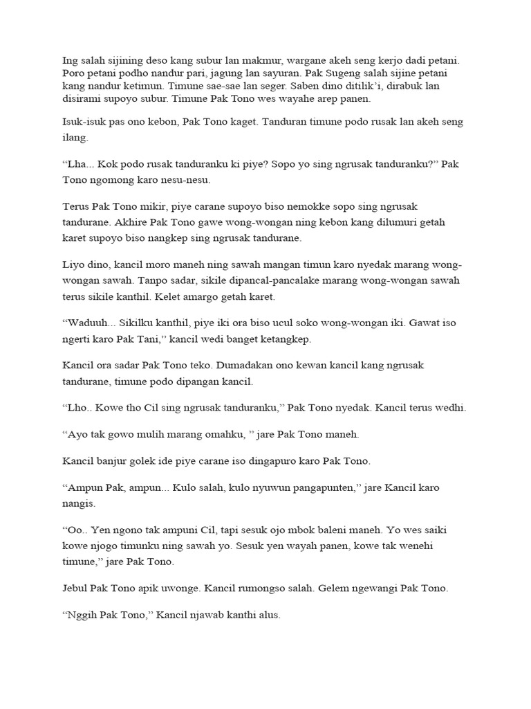 Dongeng B Jawa | PDF