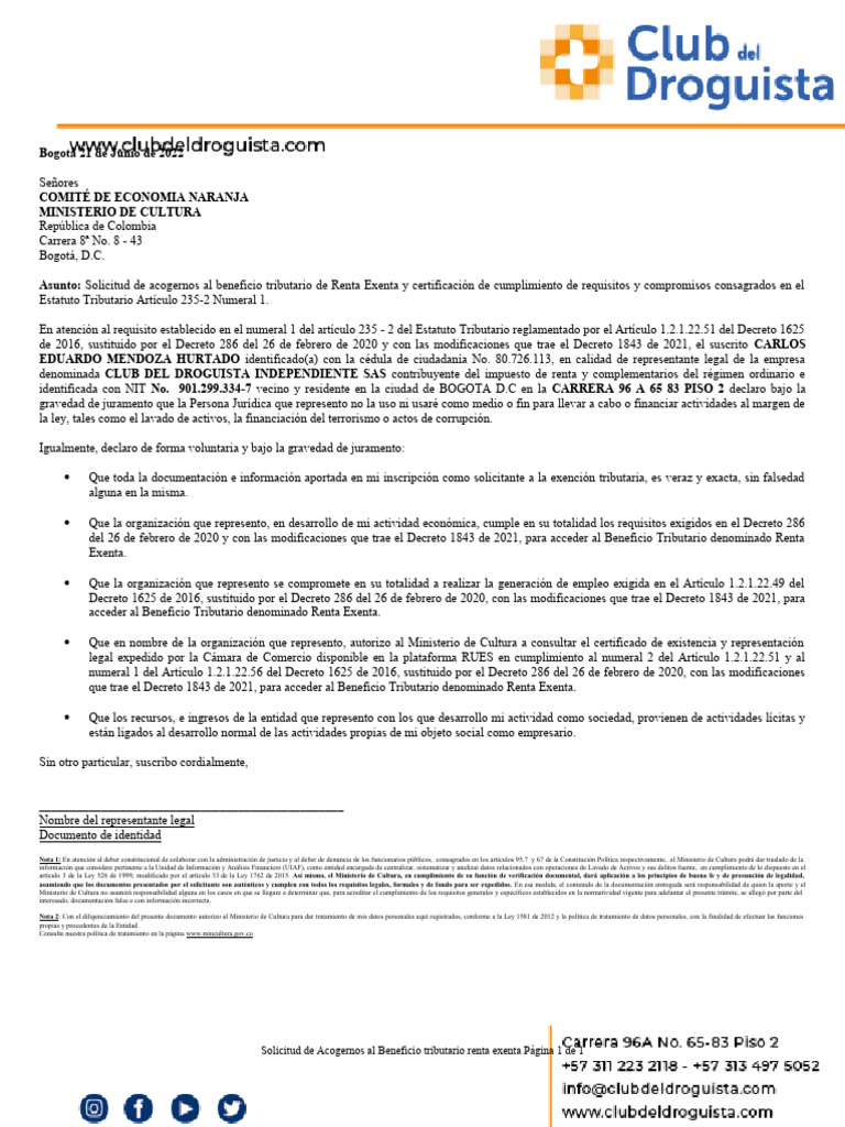 Formato Carta Solicitud Comite | PDF