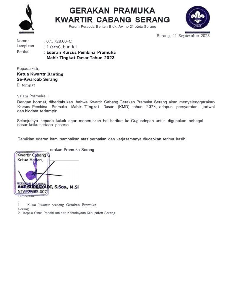 071 A Edaran KMD 2023 | PDF