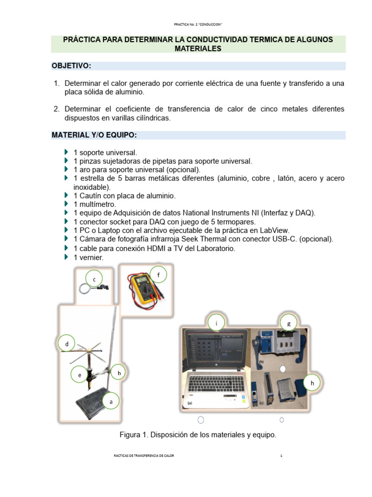 Practica 2. - Conduccion | PDF | Conduccion termica | Conductividad térmica