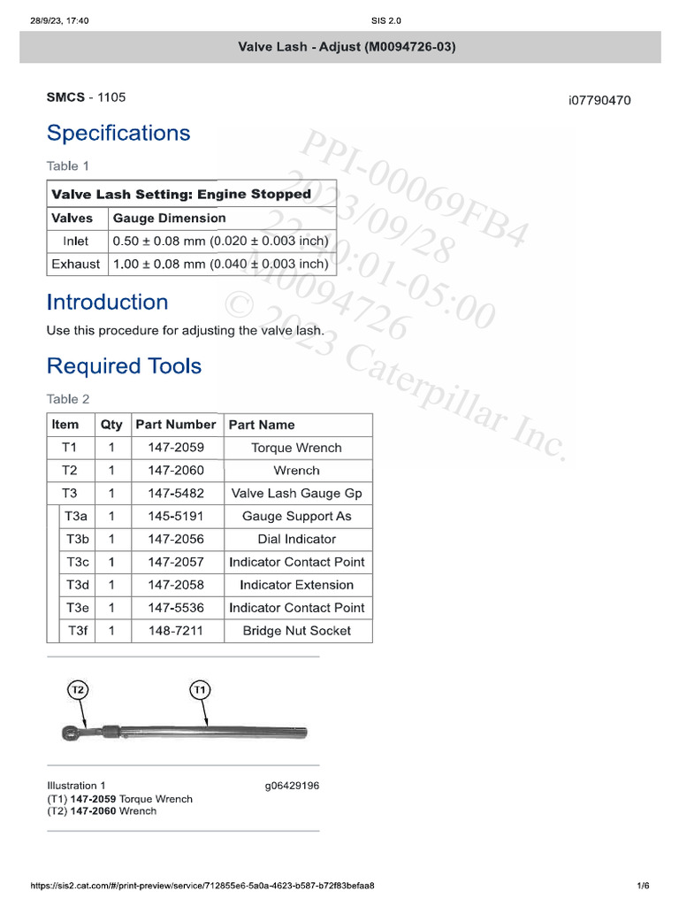 Valve Lash - Adjust (M0094726-03) | PDF