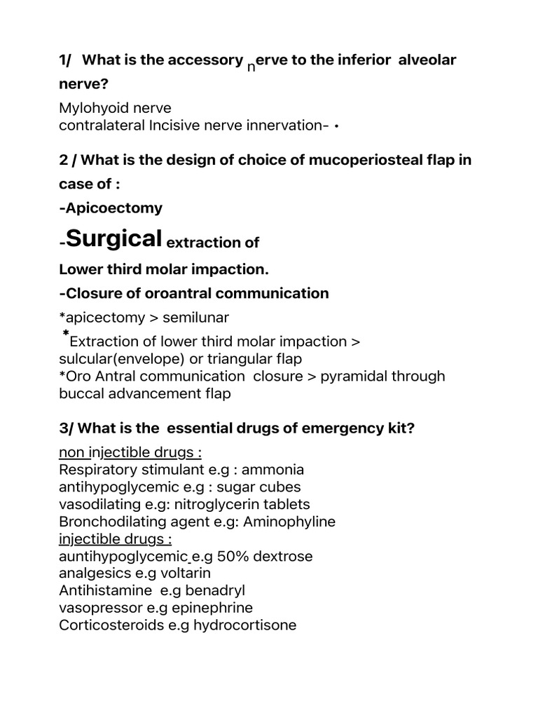 Oral Sugery | PDF