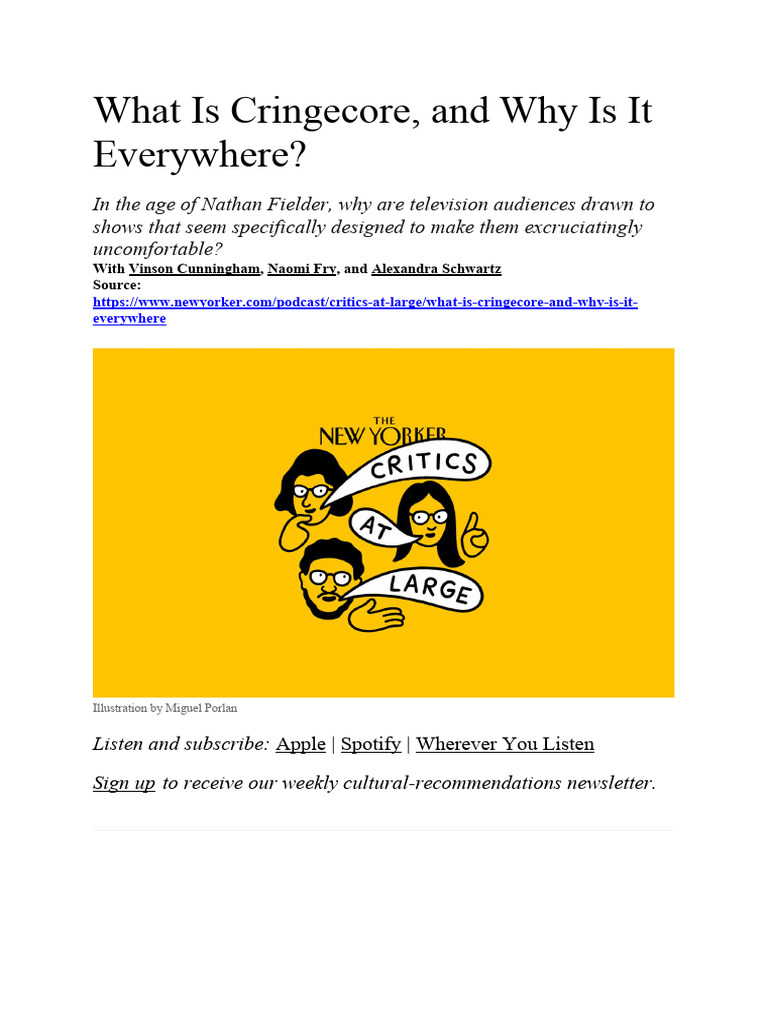 What Is Cringecore | PDF