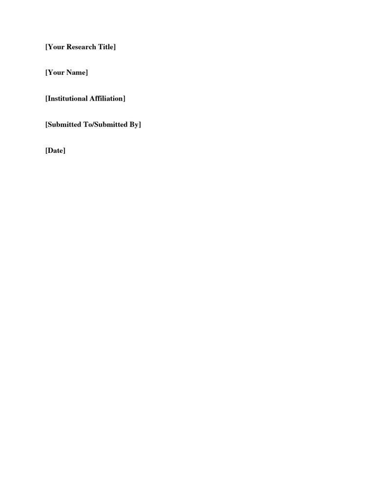 Research Proposal Template | PDF