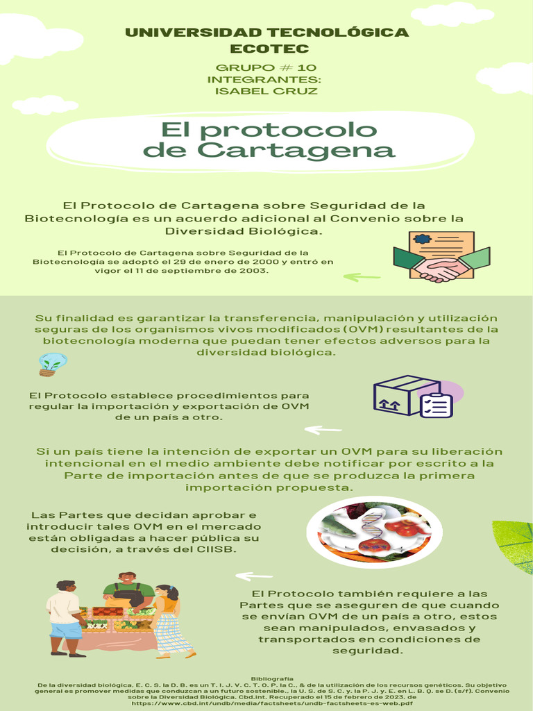 Protocolo de Cartagena: Seguridad Biotecnológica | PDF | Biotecnología
