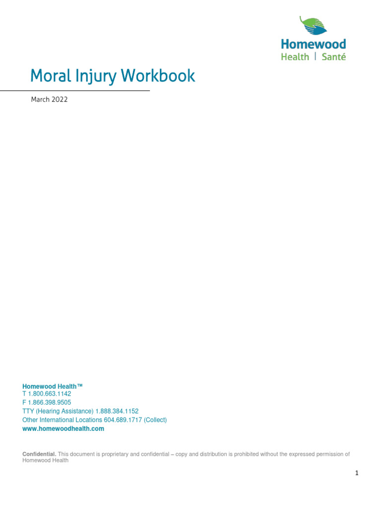 Moral Injury Workbook | PDF