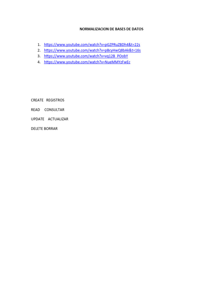 Normalizacion de Bases de Datos | PDF