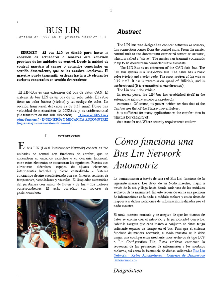 bus lin paper | PDF