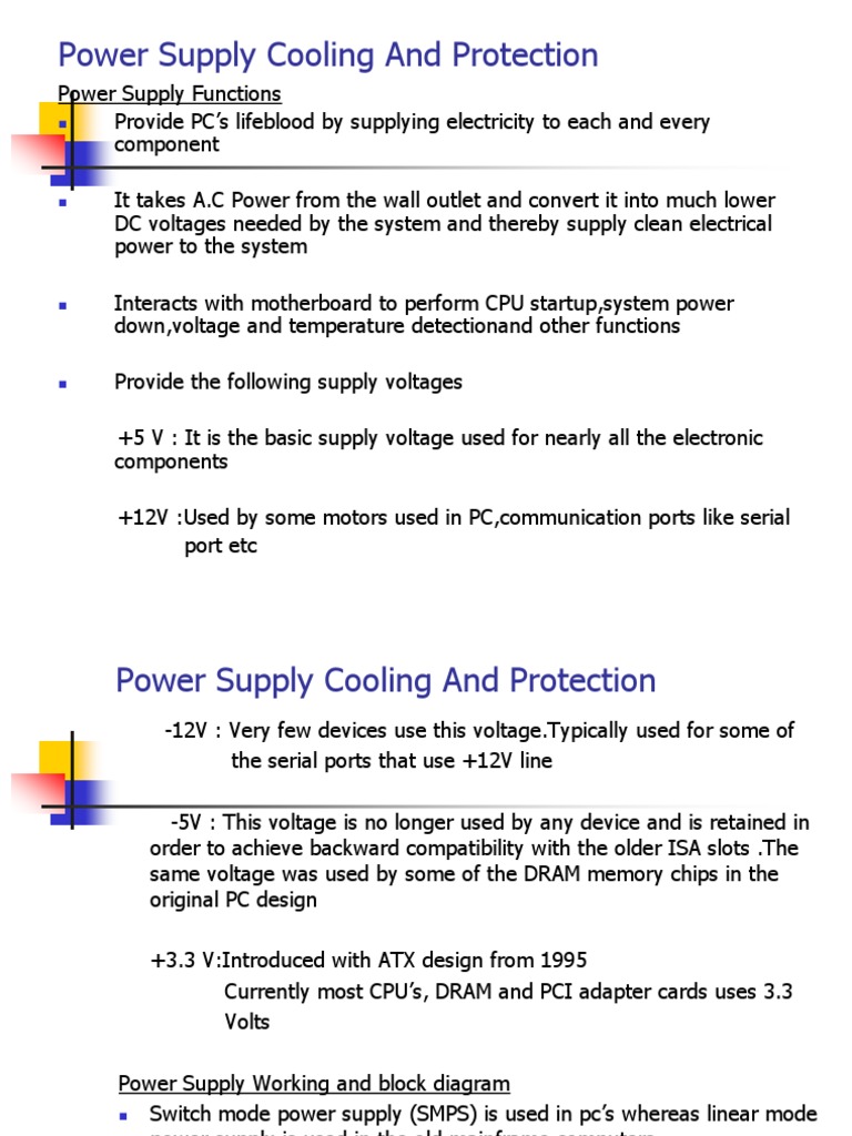 Power Supply Cooling and Protection Overview | PDF | Power Inverter ...
