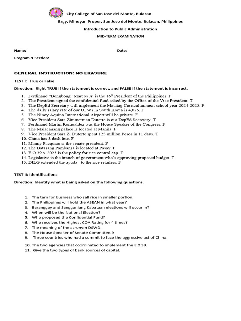 Questionnaire - CURRENT EVENTS | PDF