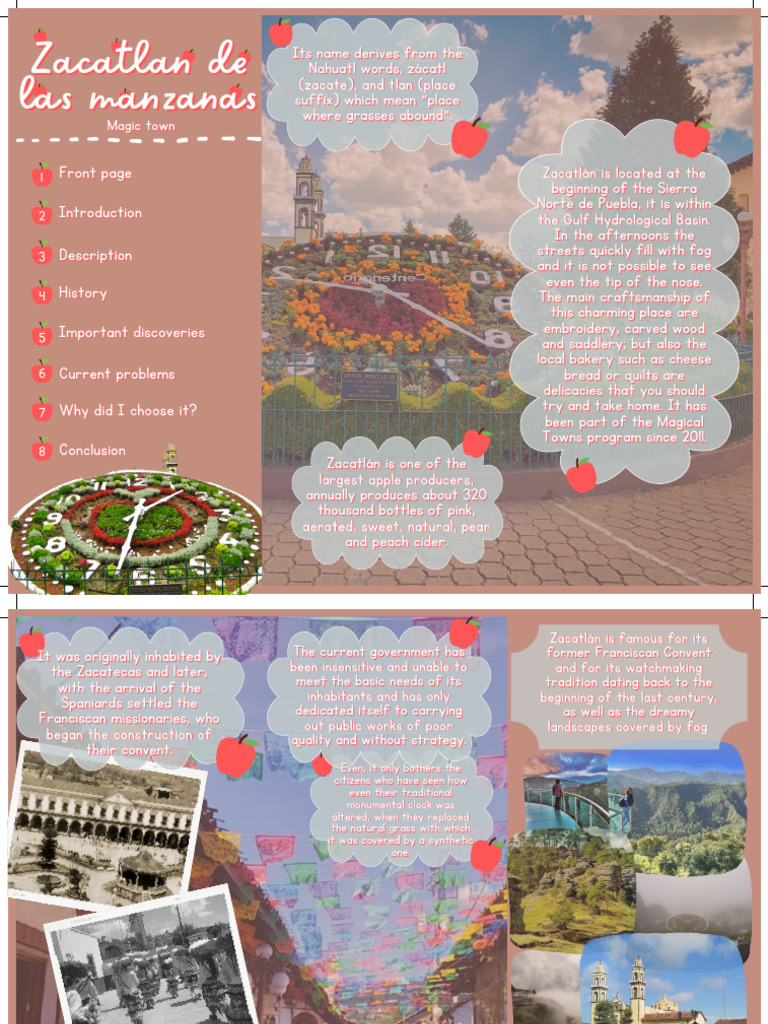 "Zacatlan de Las Manzanas" TRIPTICO EN INGLÉS/ENGLISH TRIPTYCH | PDF