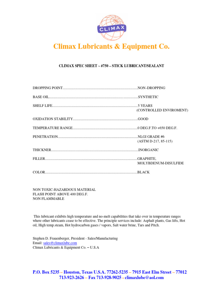 Spec Sheet - 750-Stick | PDF