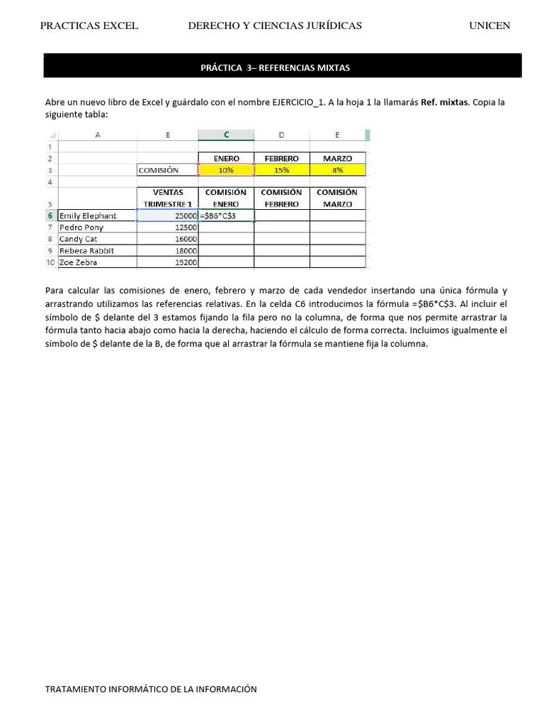 Practica 3 Excel Pdf