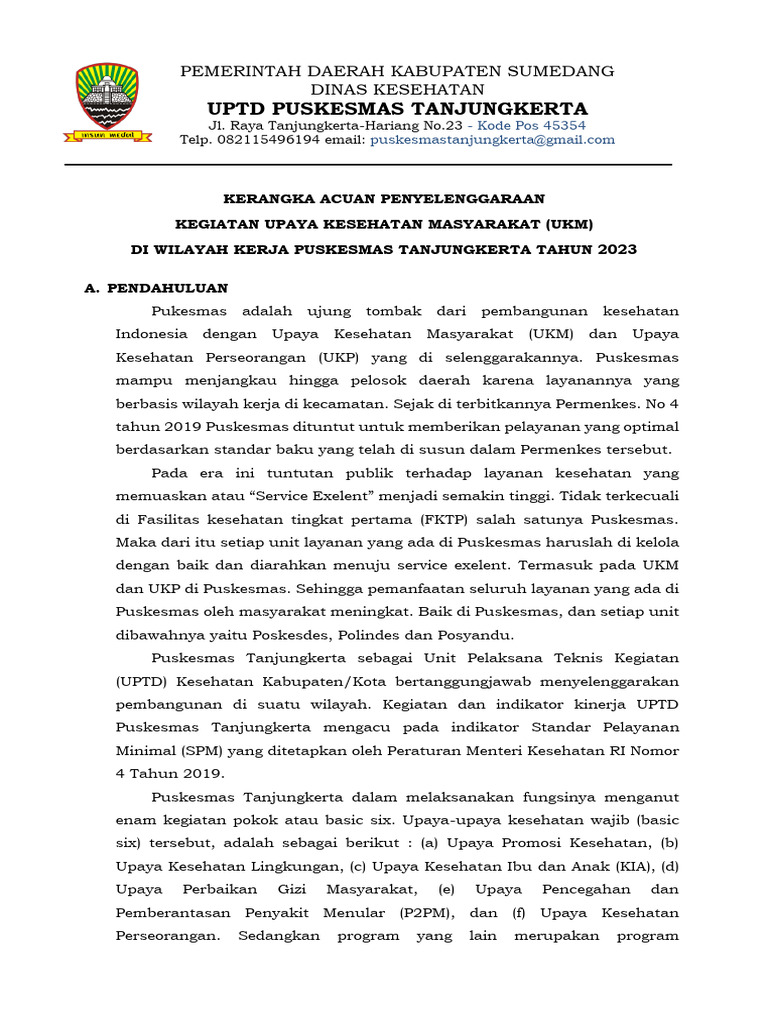 1.2.2.b Pedoman Ukm Pkm Tjk | PDF