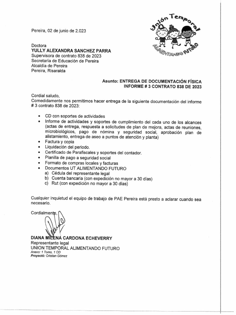 4. OFICIO DE ENTREGA | PDF