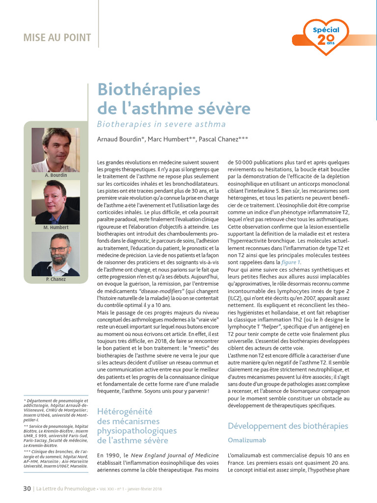 Biothrapie de L'asthme Severe | PDF Biothrapie de L'asthme Severe | PDF