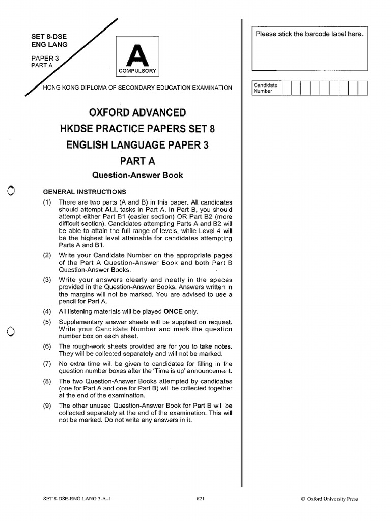 OA Set 8 Paper 3 Answers _ Samples | PDF