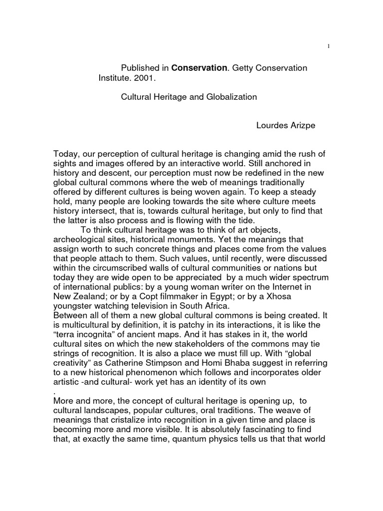 Global Cultural Heritage Dynamics | PDF | Cultural Heritage | World Heritage Site
