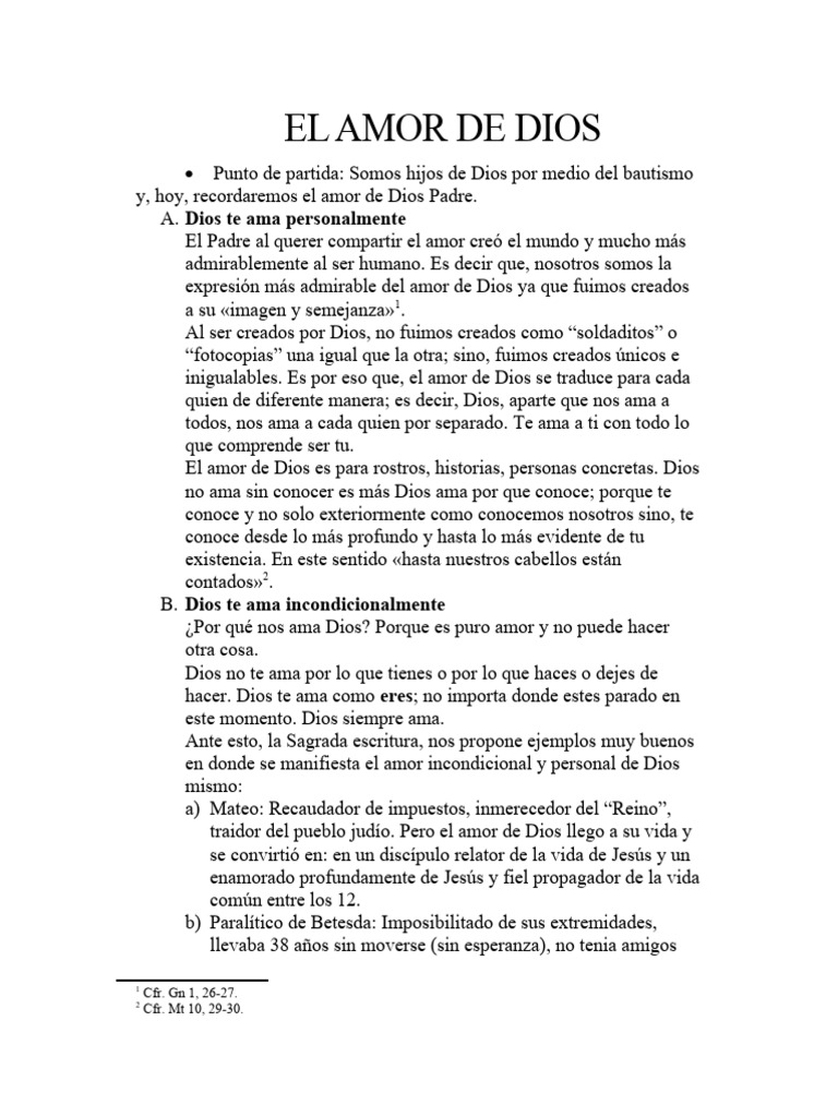 El Amor de Dios | PDF
