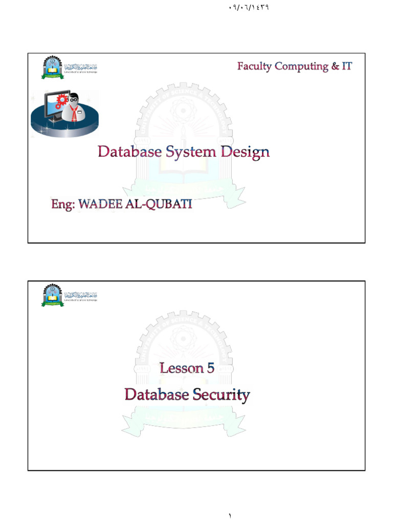 5-Database Security | PDF | Authentication | Encryption 5-Database Security | PDF | Authentication | Encryption