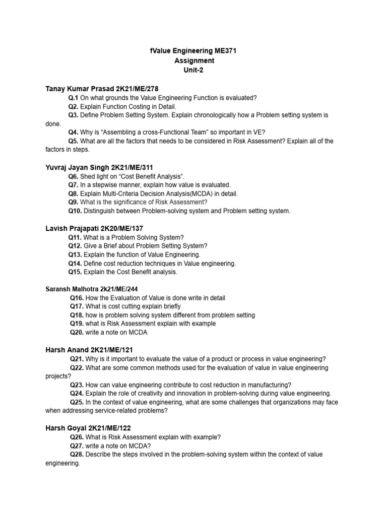 Unit-2 Value Engineering | PDF