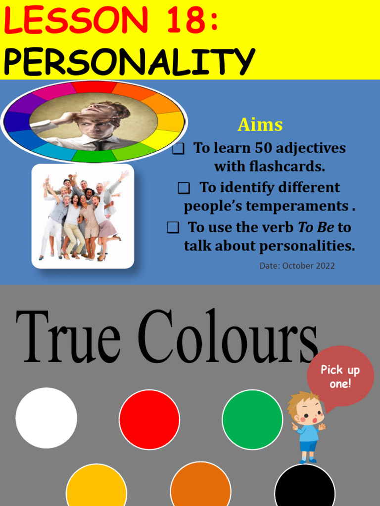 18TH Class - Adjectives of Personality Flashcards | PDF | Extraversion ...