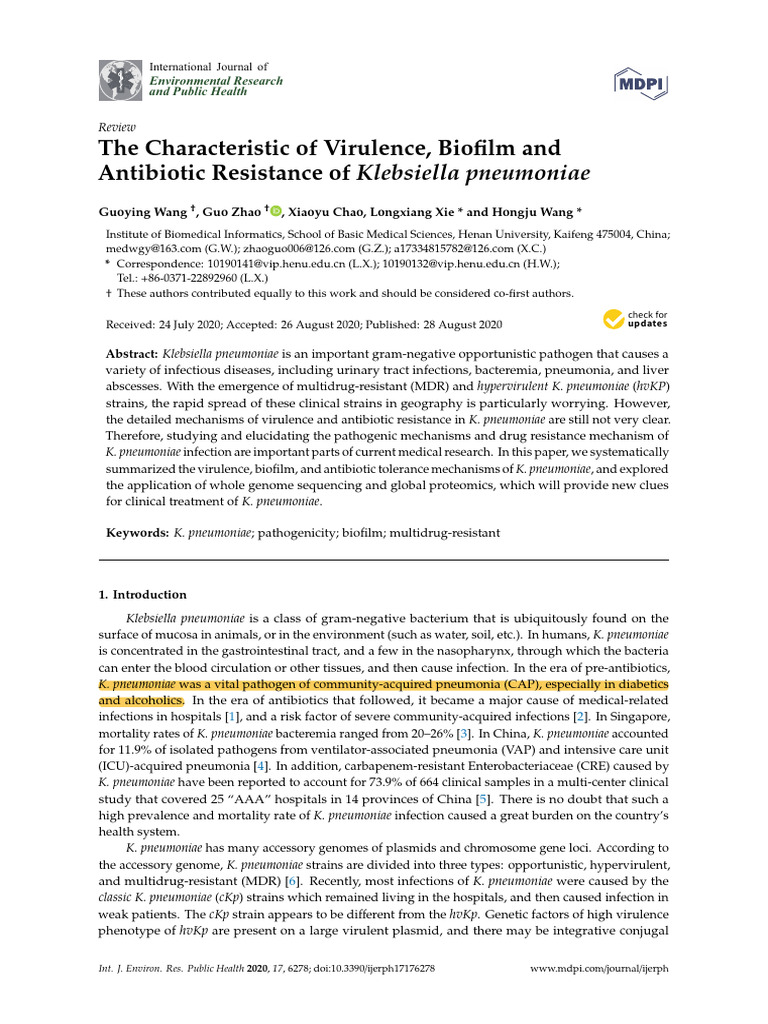 Guoying Wang, Guo Zhao | PDF | Beta Lactamase | Antimicrobial Resistance